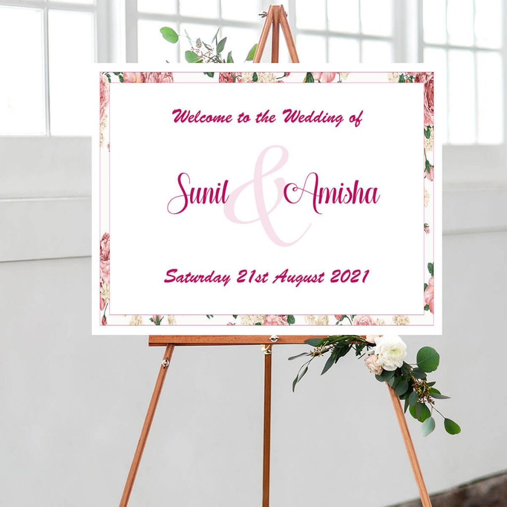 Wedding Welcome Sign – Border – 1