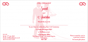 Civil Ceremony Invitation Wordings and Templates - CardFusion