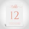 Wedding Table Numbers – Rose Gold Foiled – 9