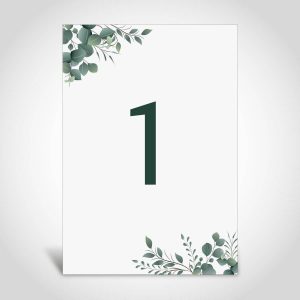 Eucalyptus Theme Wedding Table Number – 6