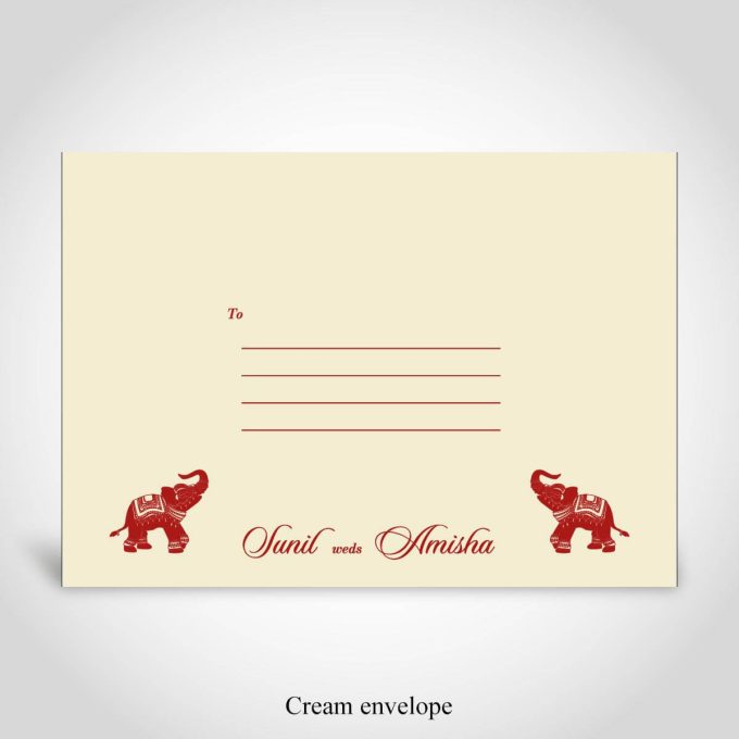 Personalized C5 Cream Wedding Envelopes - CFE103